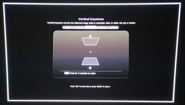 What is keystone correction on a projector?